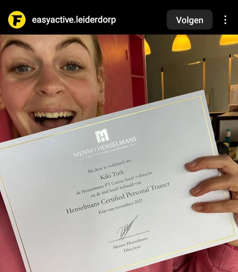 The Henselmans PT Course Certification | MennoHenselmans.com