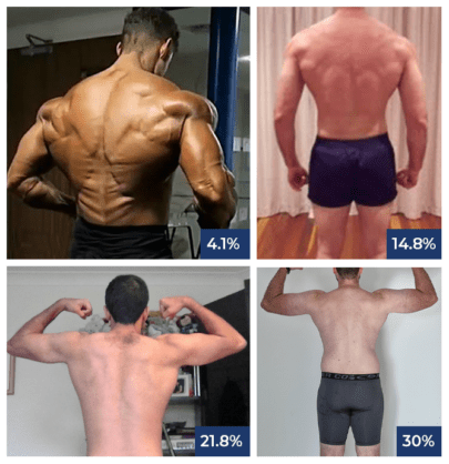 body fat percentage by picture for men - MennoHenselmans.com
